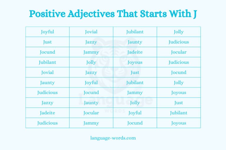 Journey to Positivity: 300+ J-Starting Positive Adjectives