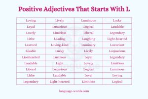Lift Your Writing: 385+ L-Starting Positive Adjectives