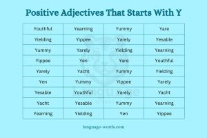 Yearning for Positivity: 210+ Y-Starting Positive Adjectives