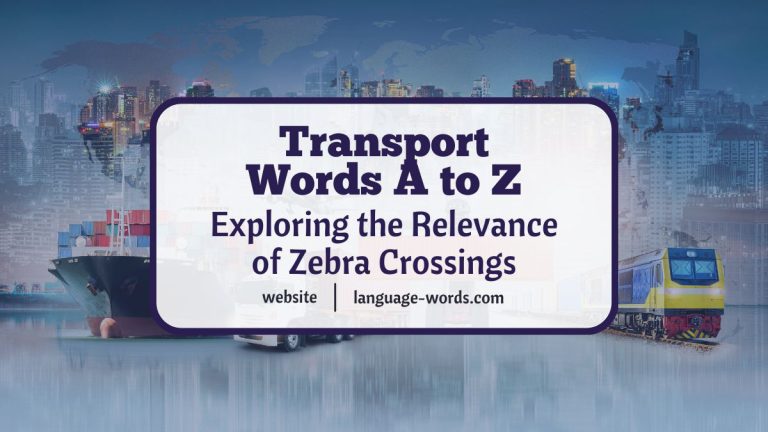 Transport Words A to Z: Exploring the Relevance of Zebra Crossings in ...